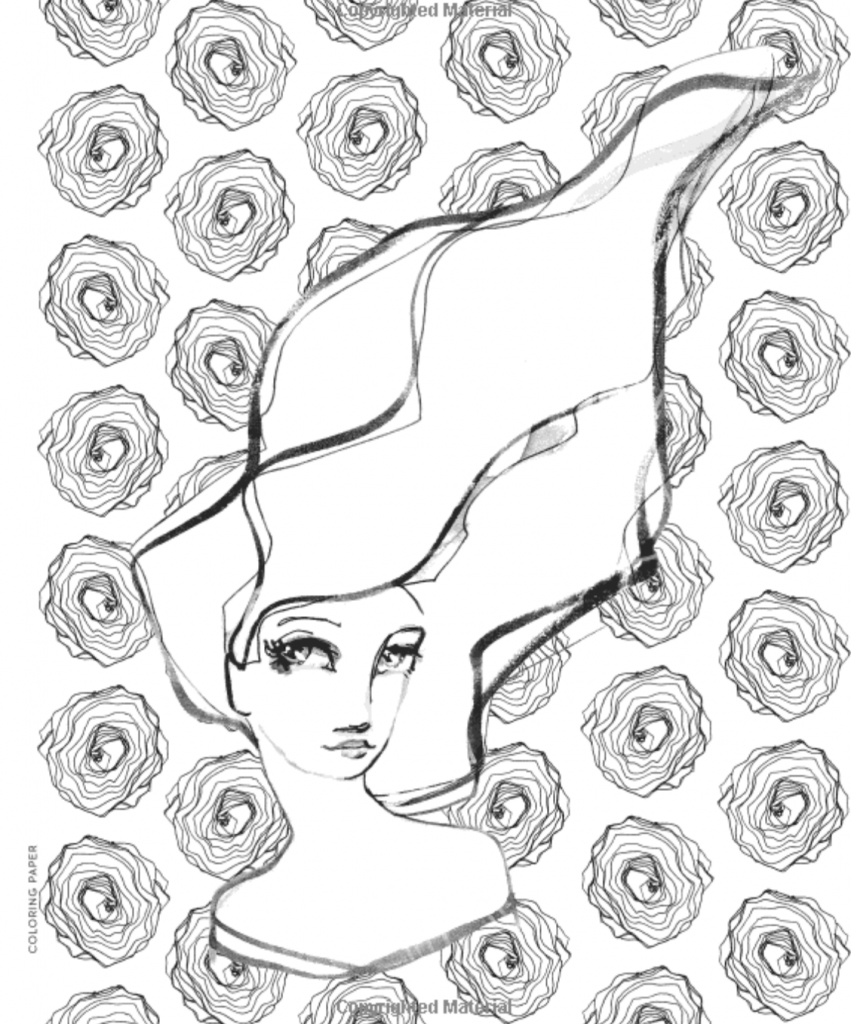 Whimsical Girls Art Journal | Beautiful faces to colour on a variety of ...