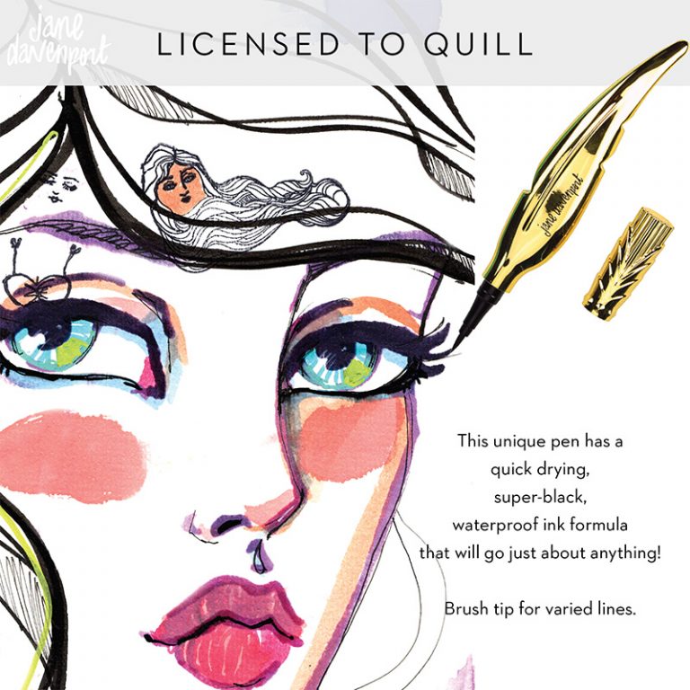 SOLD OUT! Licensed to Quill pen | Black, waterproof brush nib | Jane ...